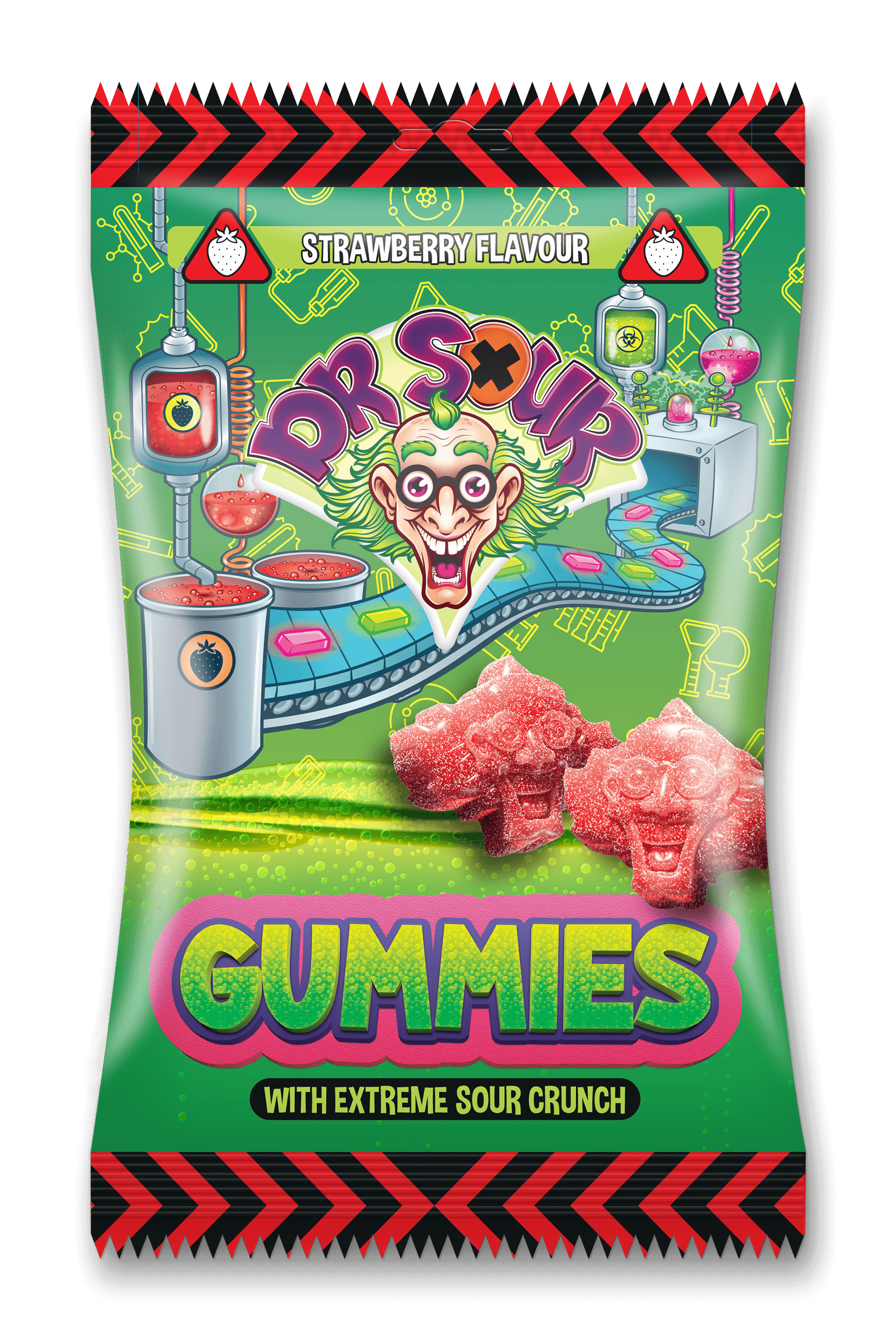 Dr Sour Strawberry Gummies - Hier Te Bestellen